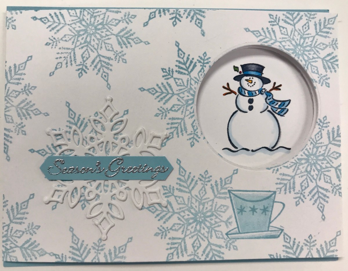 Peek a Boo Snowman Card