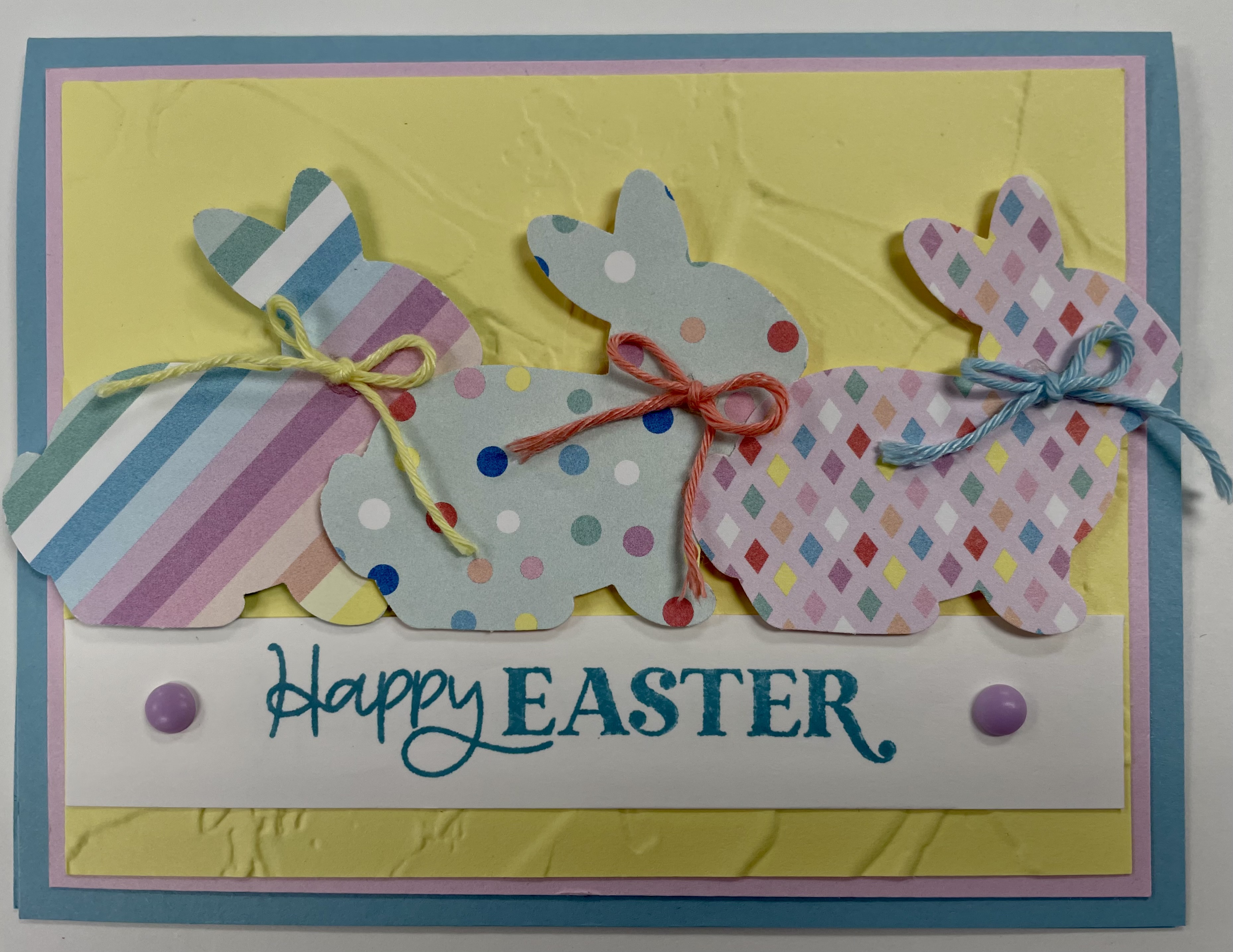 Three Bunnies Easter Card