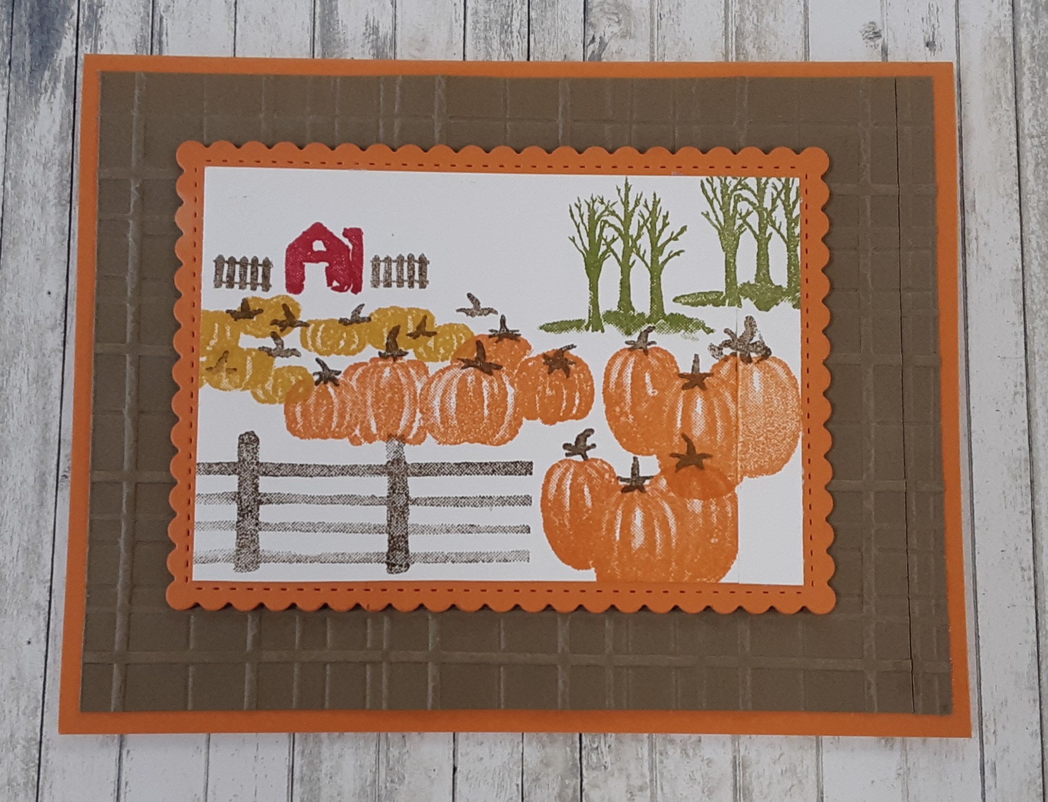 Scenic Pumpkin Patch Card