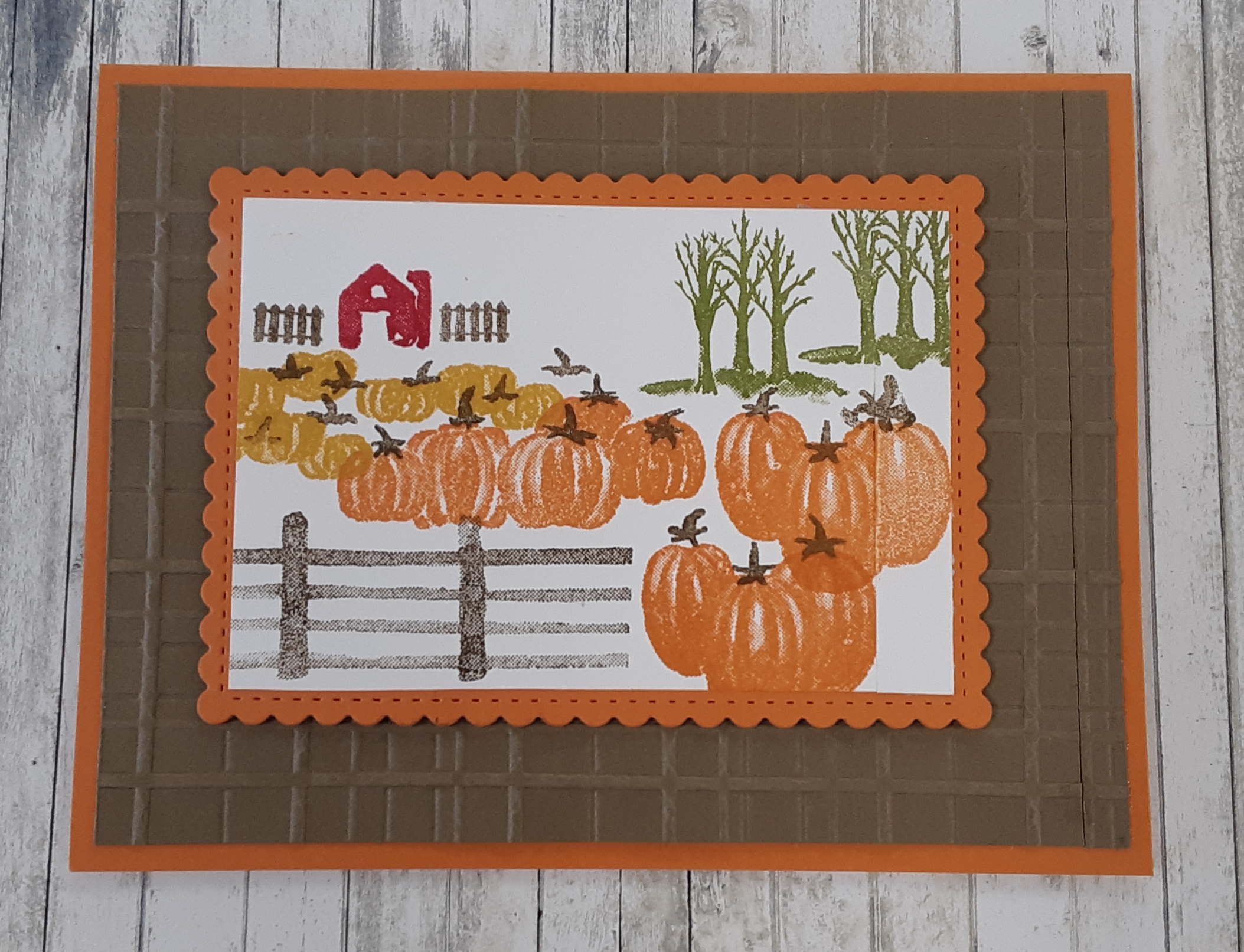 Scenic Pumpkin Patch Card