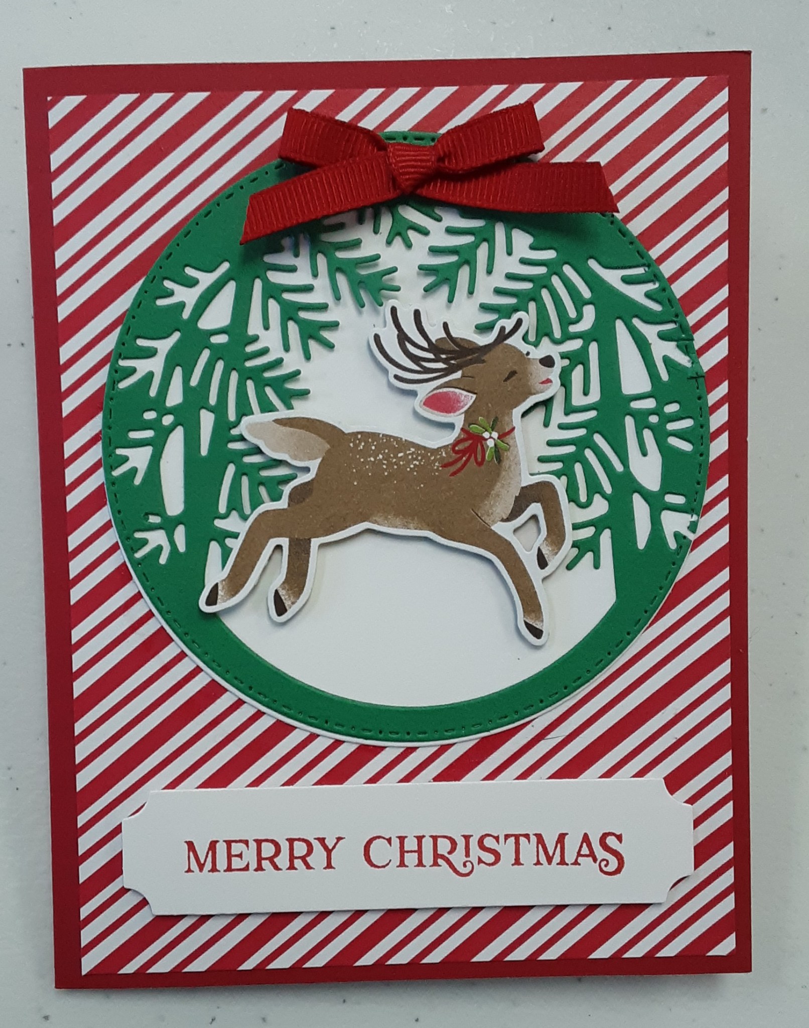 Prancing Reindeer card